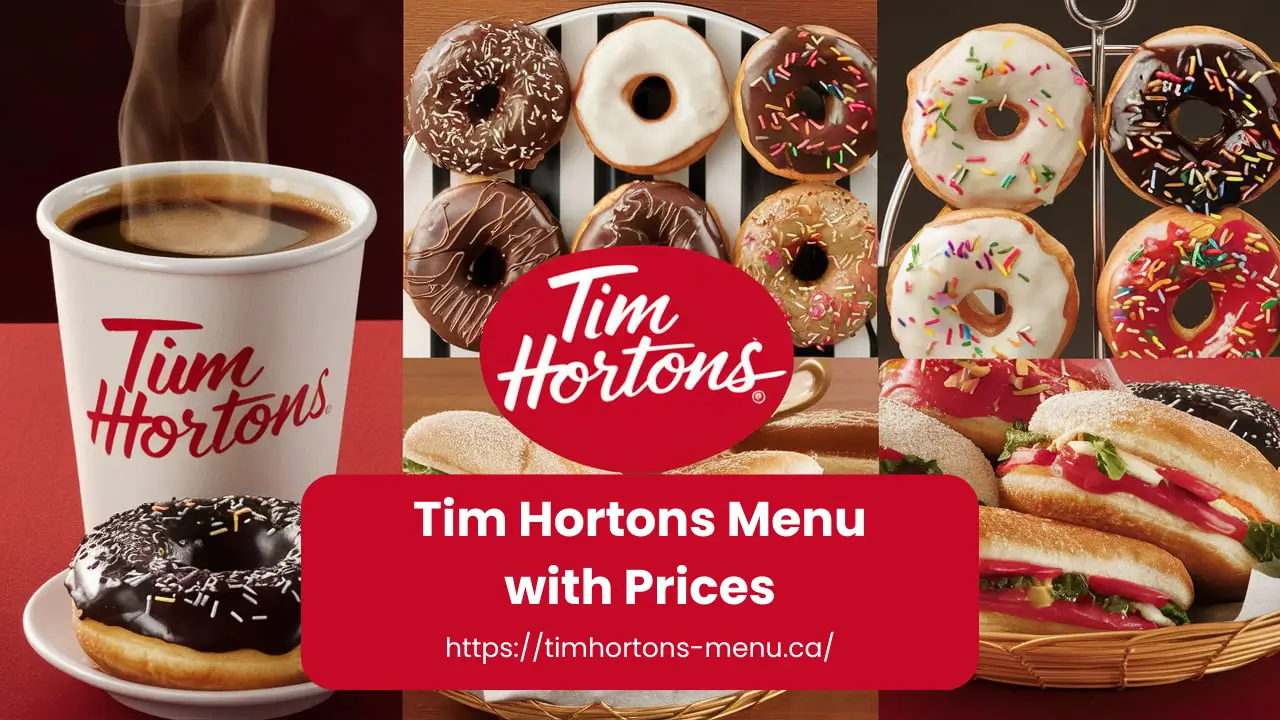 Tim Hortons Menu with Prices Canada 2024 (September)